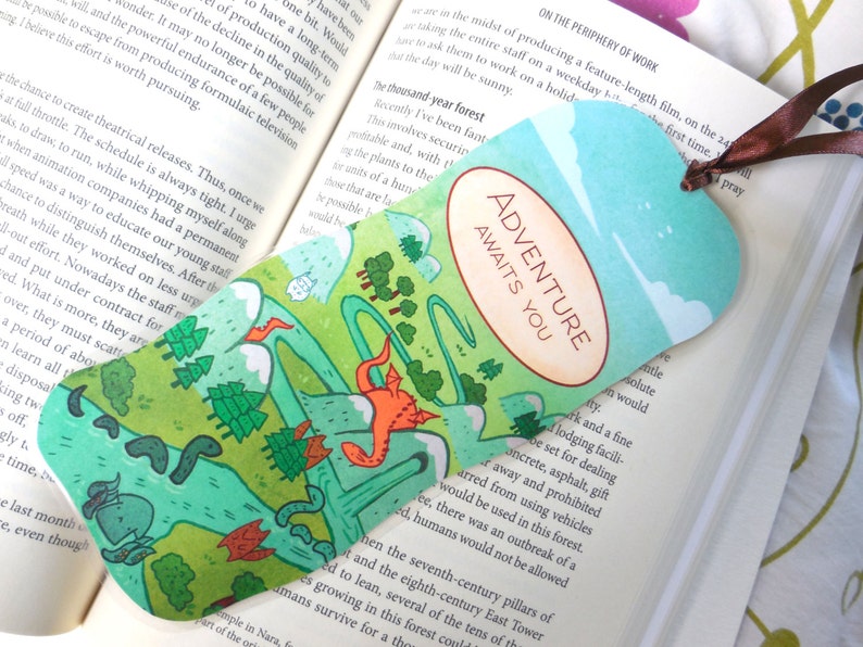 Adventure Awaits Laminated Art Bookmark - Etsy