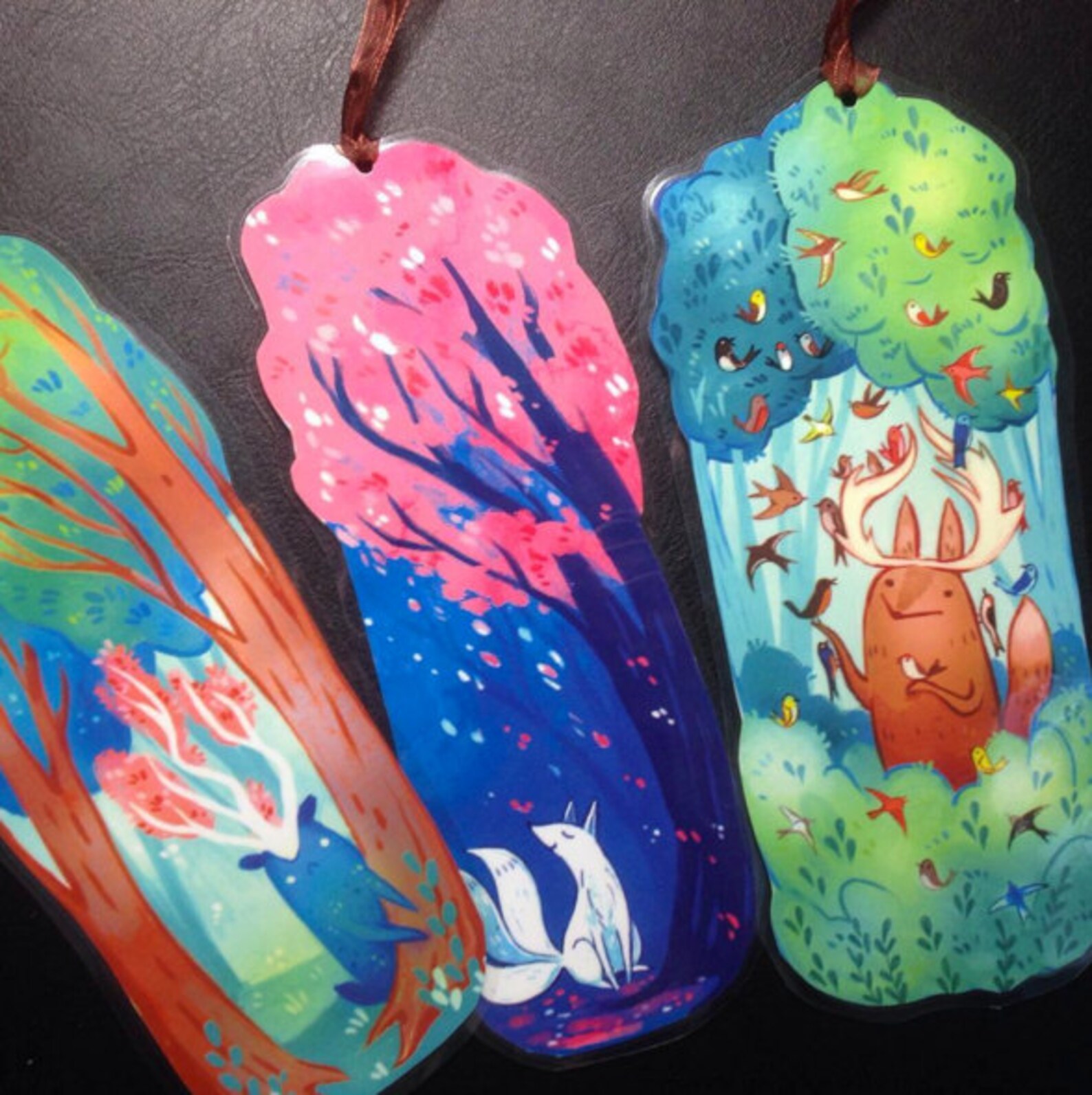 Forest Fox Spirit Bookmark Illustrated Bookmark Unique - Etsy Canada