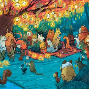 Night Festival: Wordless Story Book, Hardcover, Perfect Bound, Fantasy ...