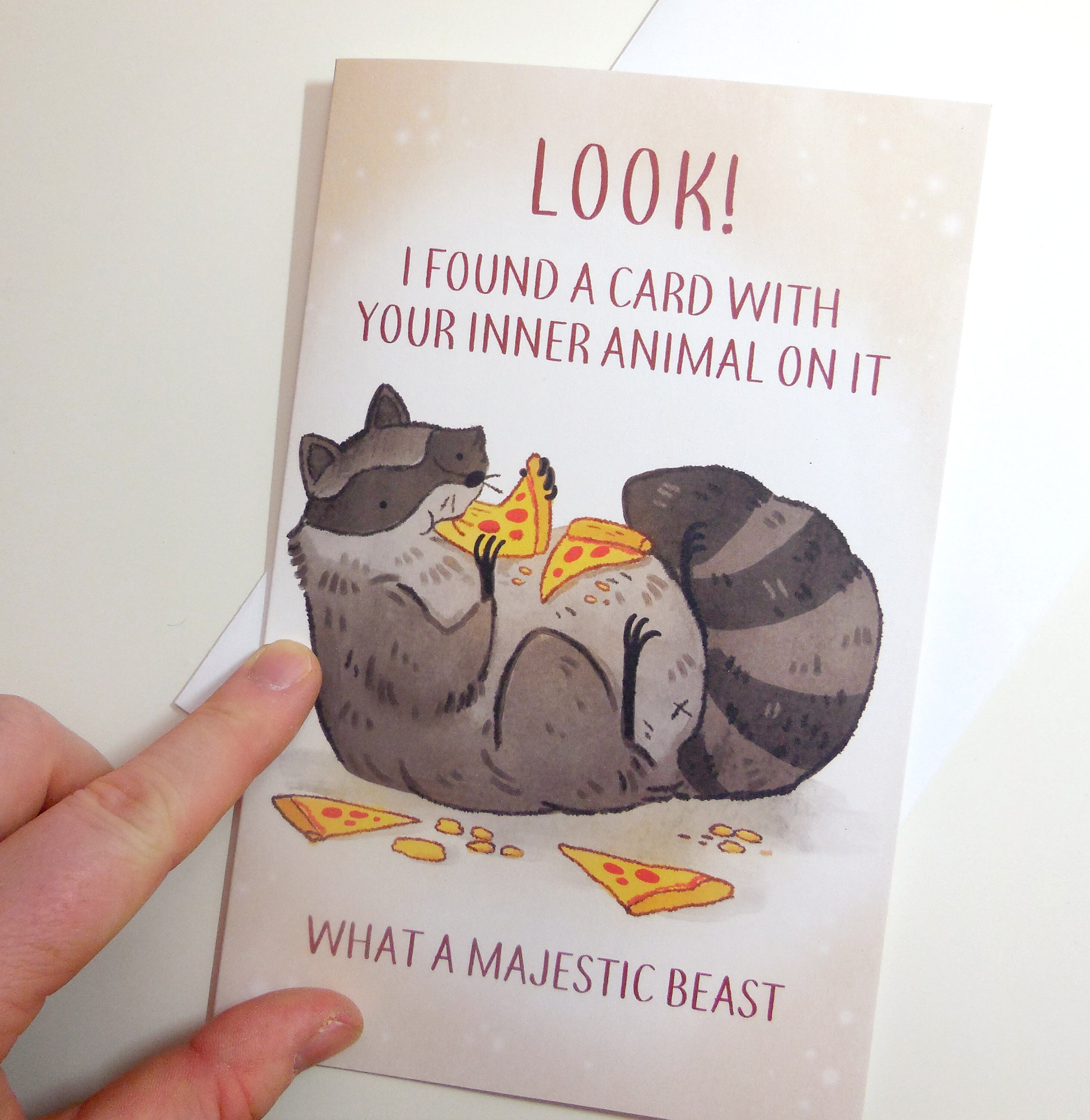 Funny Raccoon Animal Card Birthday Card Greeting Card Cute | Etsy