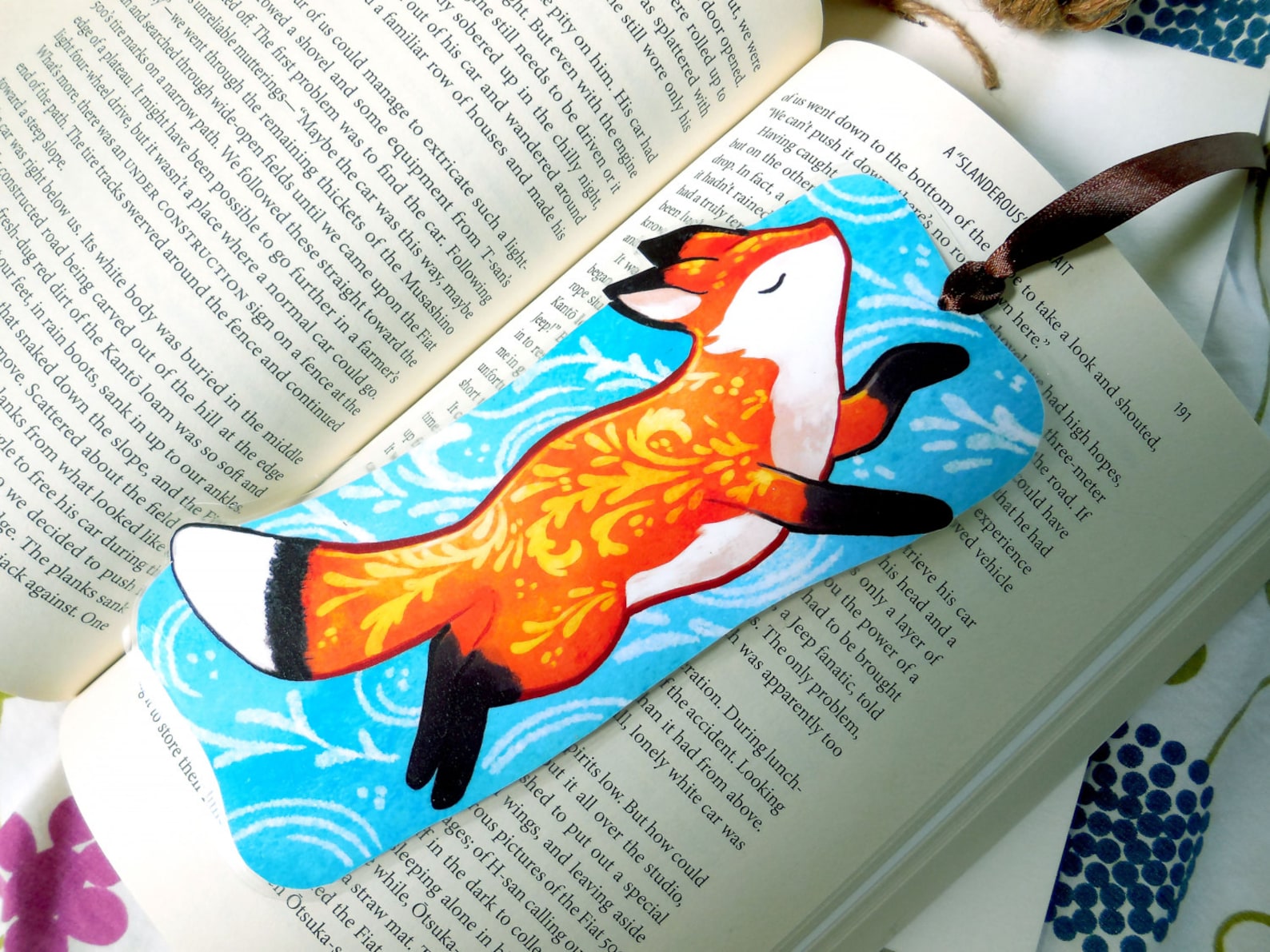 Running Fox Bookmark Illustrated Bookmark Unique Bookmarks - Etsy
