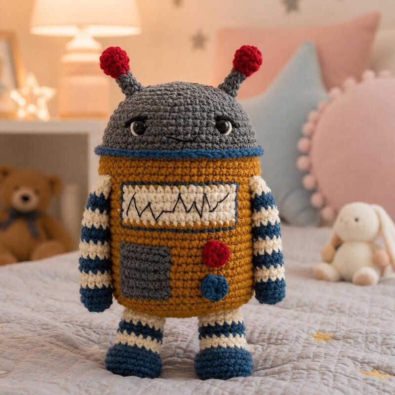 Cute Robot Plushie - Etsy