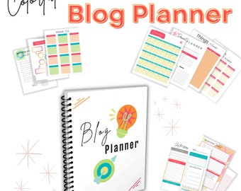 Blogging Planner Printable, Digital Planner for Bloggers, Blog ...