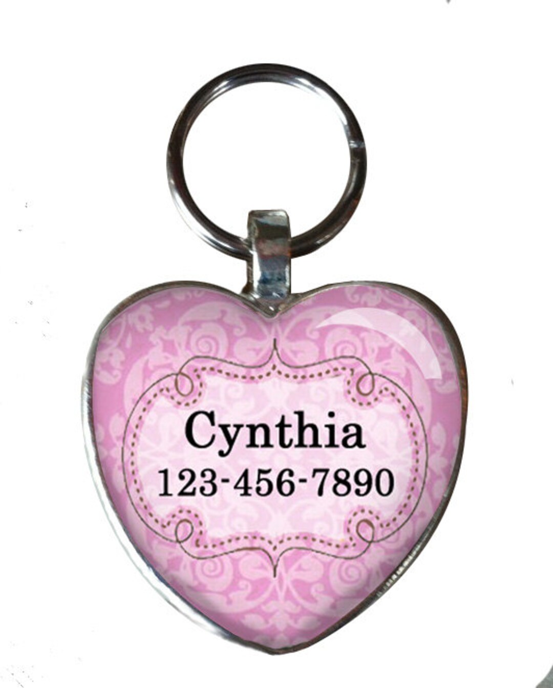 Pet Id Tag Heart Shaped CAT ID Small Breed Dog Tag Cat Tag by ...