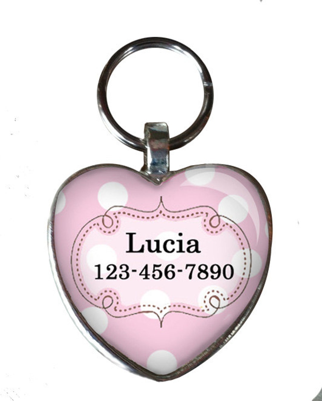 Heart Shaped Pet Tag Small Breed Dog Tag Cat Tag by California Kitties ...