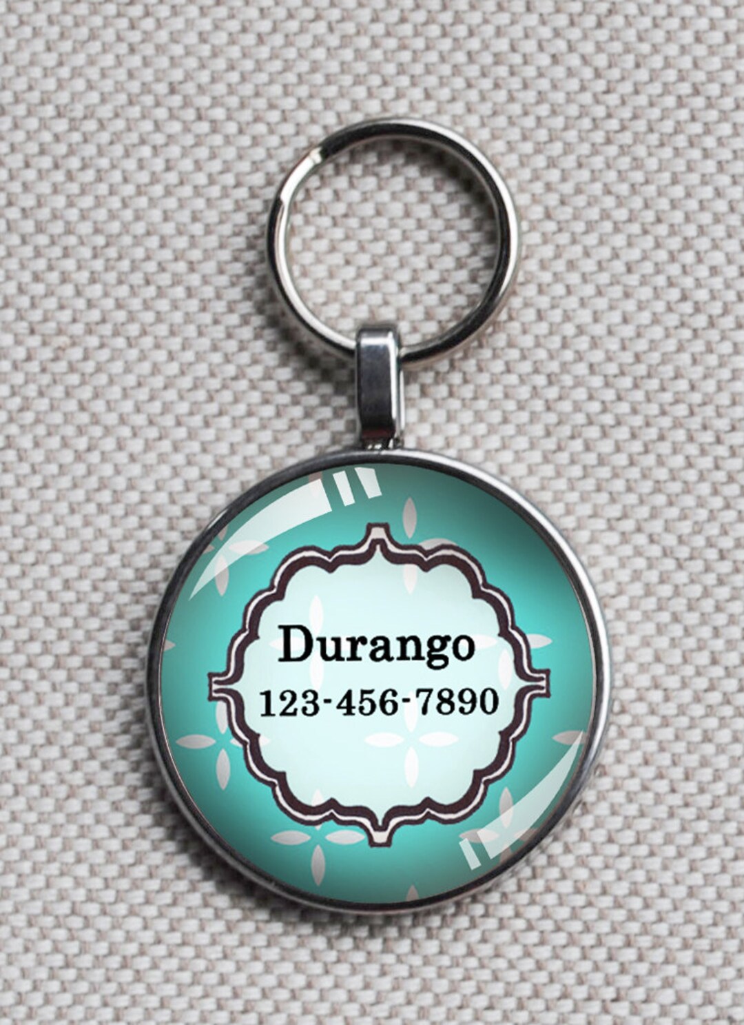 Pet Tag One Inch Round CAT ID Small Breed Dog Tag Dog Tag Cat Tag by ...