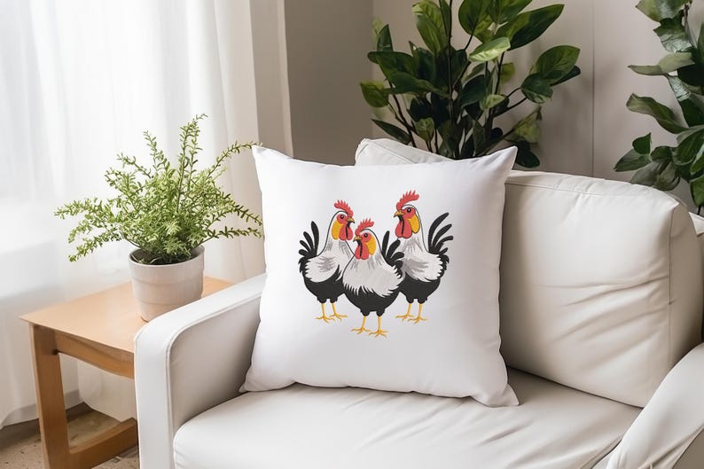 Chicken Trio Embroidery Design, Homestead Rooster Machine Embroidery ...