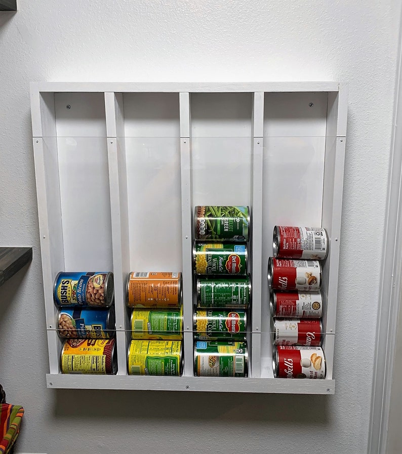 Wall Mounted Canned Food Dispenser - 28 Can - Clear Acrylic Cover - Etsy