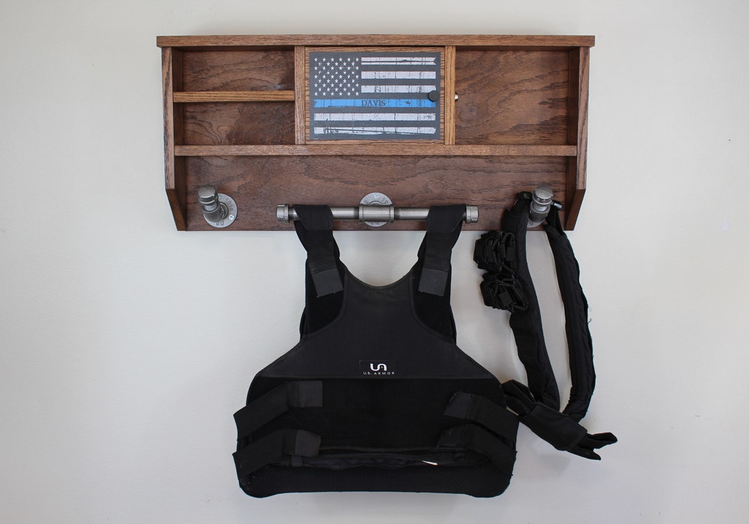 Wall Mounted Police Duty Gear Rack - Cop Caddy - Warrior Rack - Etsy