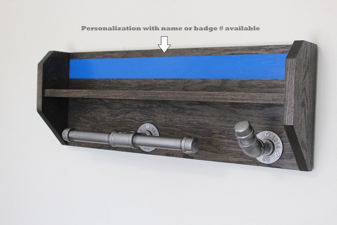 Wall Mounted Duty and Tactical Gear Rack Thin Blue Line - Etsy Canada