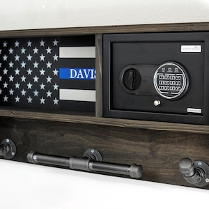 Police Duty Gear Rack - Vest Holder - Thin Blue Line Warrior Rack ...