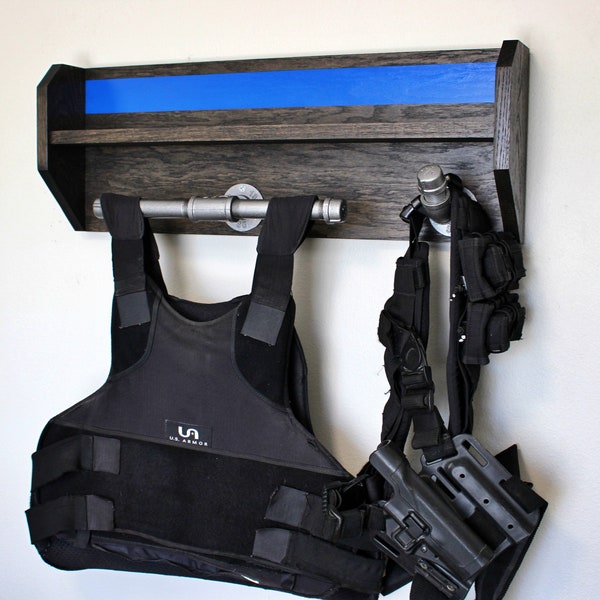 Wall Mounted Police Duty Gear Rack - Etsy