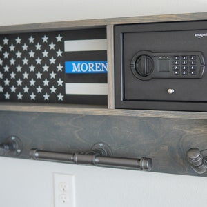 Police Duty Gear Rack - Vest Holder - Thin Blue Line Warrior Rack ...