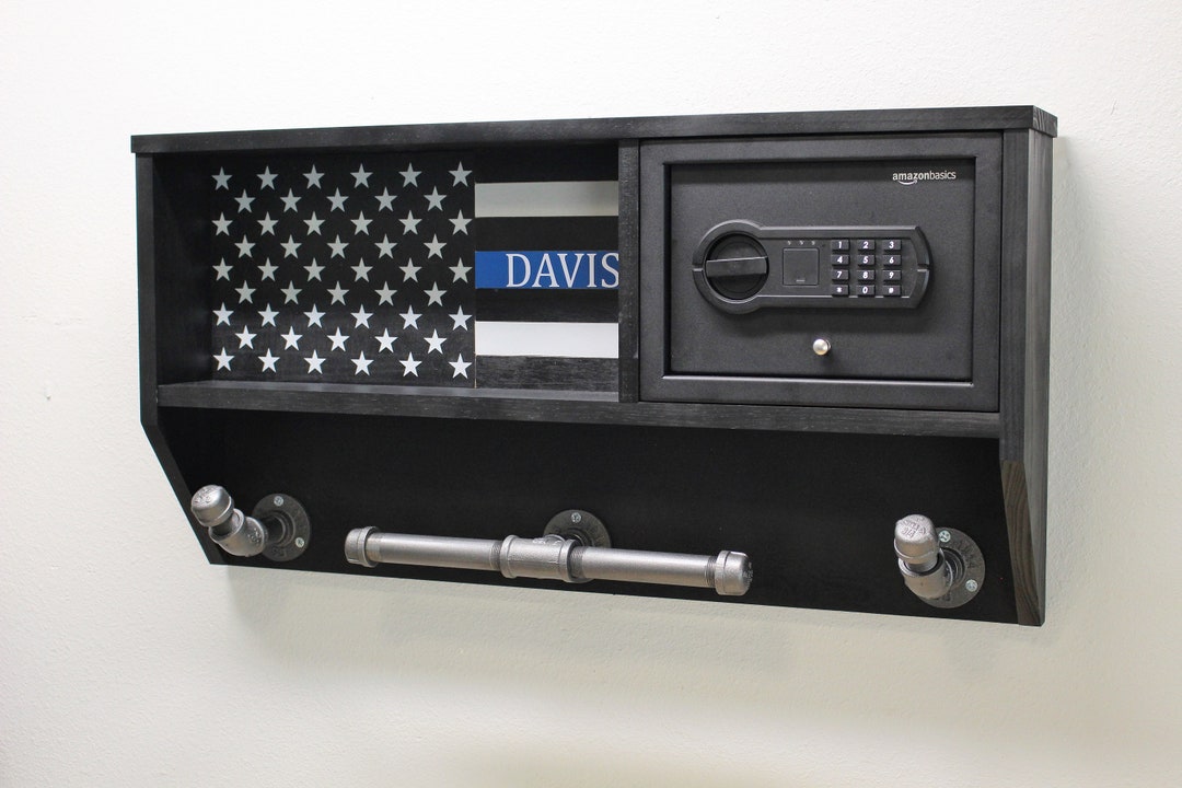 Police Duty Gear Rack Vest Holder Thin Blue Line Warrior Rack Wall ...