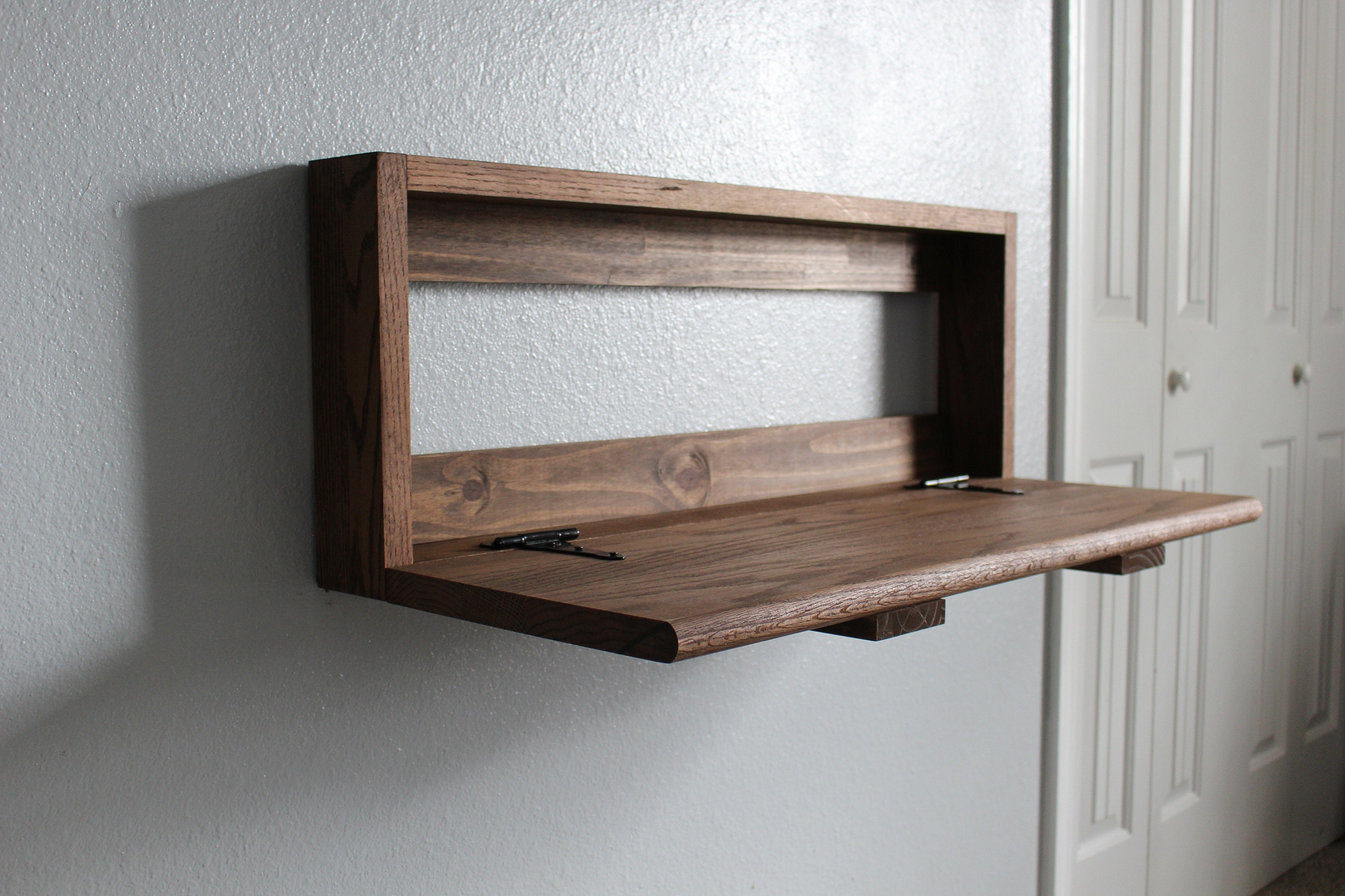 Diy Wall Desk Plans Wall Mounted Folding Desk | Drop Top Desk | Cut My ...