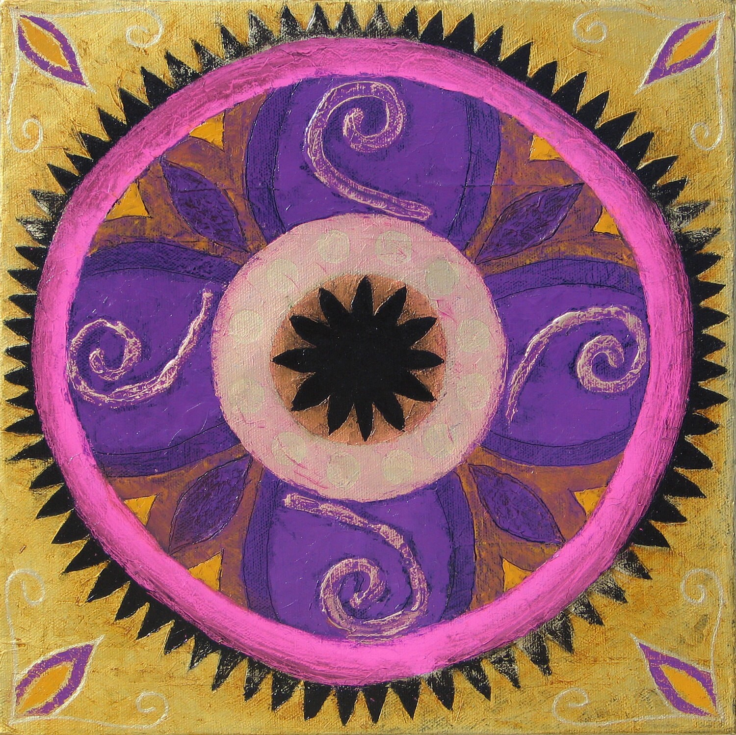 Mandala Art ORIGINAL Painting - MAR-1- Oil on Canvas Abstract Painting ...