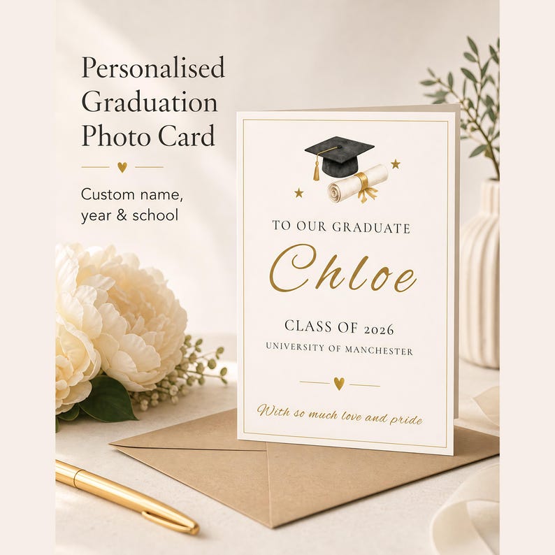 Personalized Graduation Card With Photo, Daughter Grad Card, Class of ...