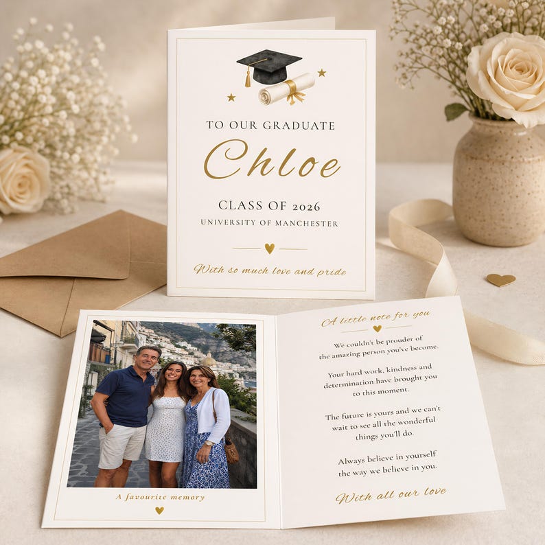 Personalized Graduation Card With Photo, Daughter Grad Card, Class of ...