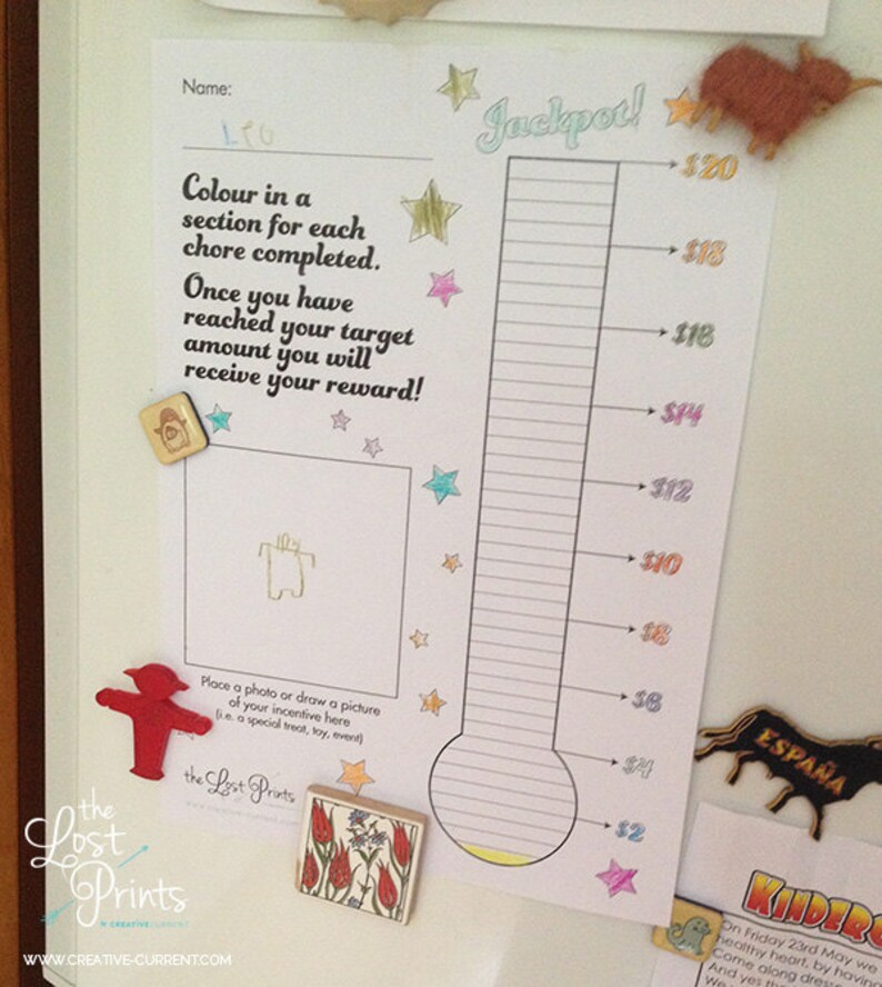 Kids Incentive Chart Printable - Colour in Yourself - Reward Chart for ...