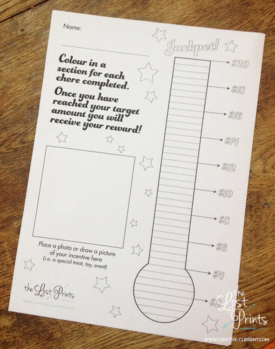 Kids Incentive Chart Printable - Colour in Yourself - Reward Chart for ...