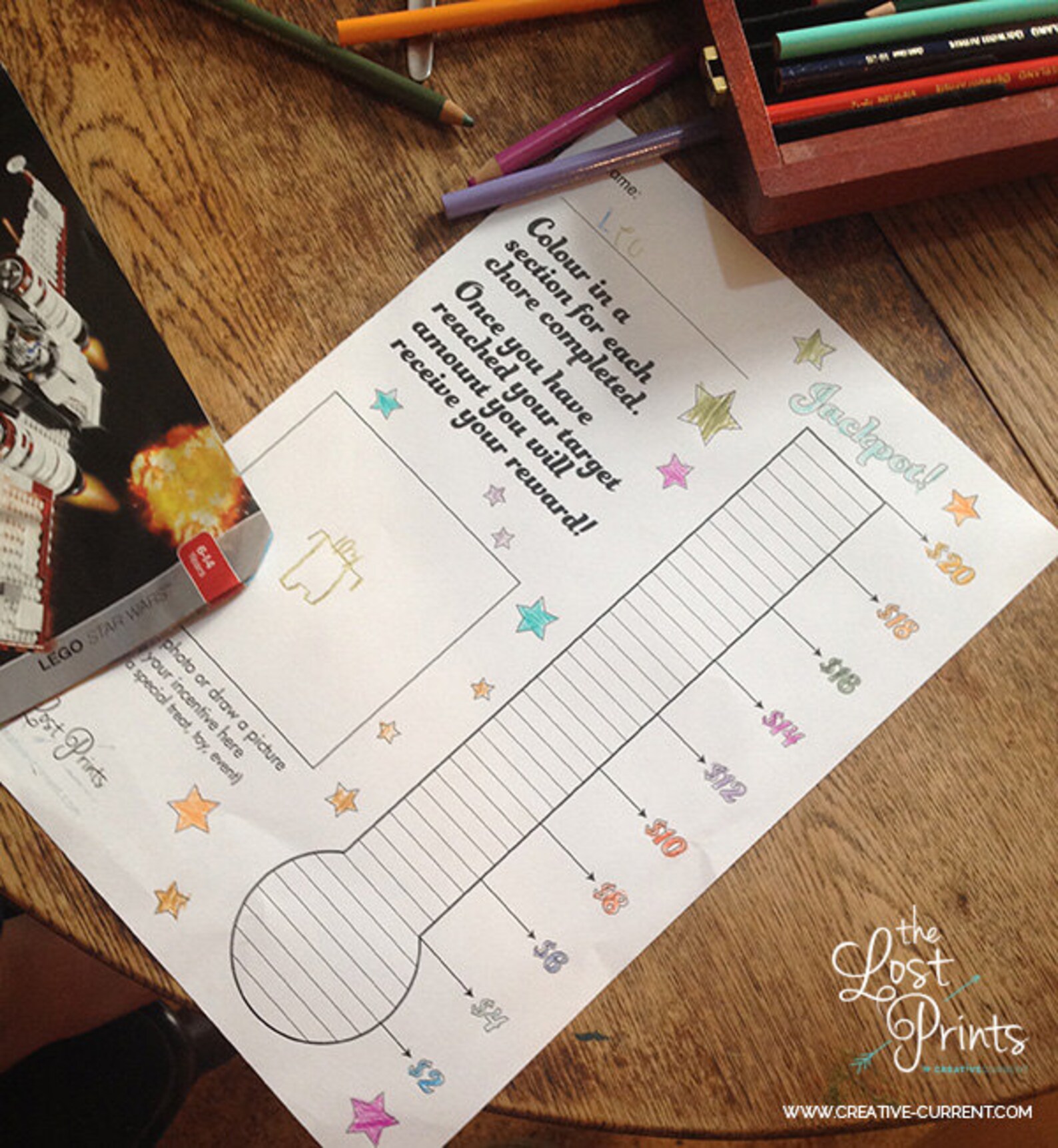 Kids Incentive Chart Printable - Colour in Yourself - Reward Chart for ...