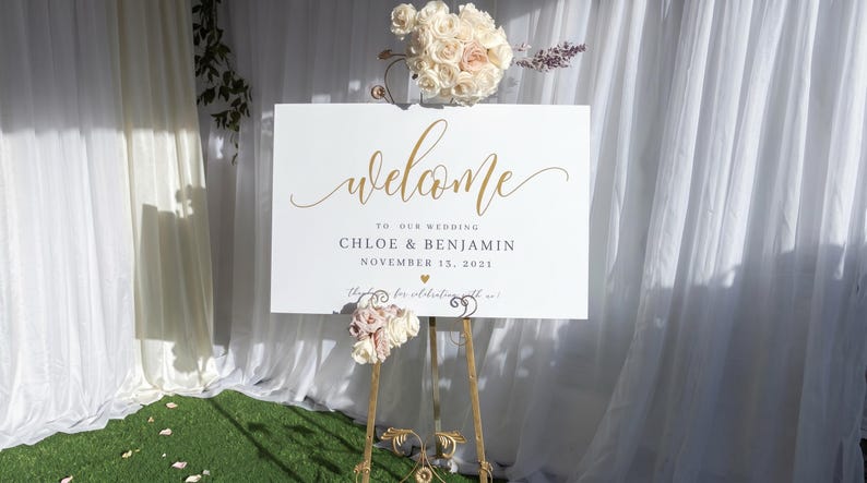 Custom Frosted Acrylic Sign, Wedding Sign, Personalized Welcome Plaque ...