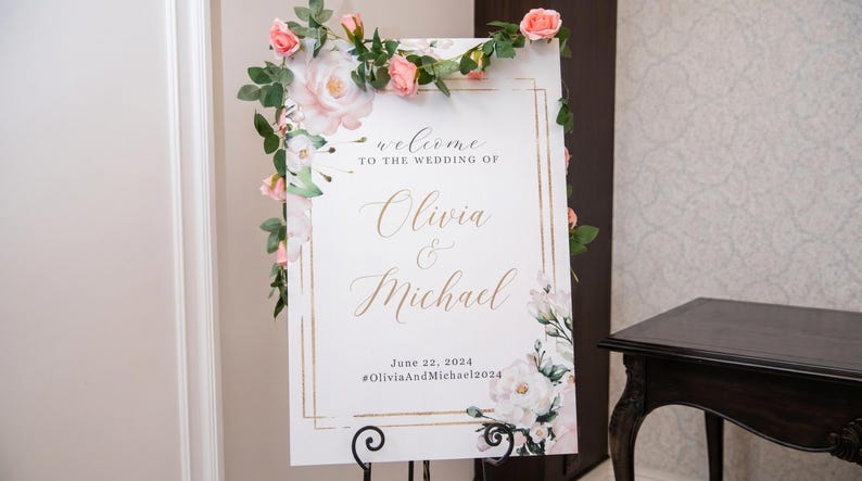 Custom Frosted Acrylic Sign, Wedding Sign, Personalized Welcome Plaque ...