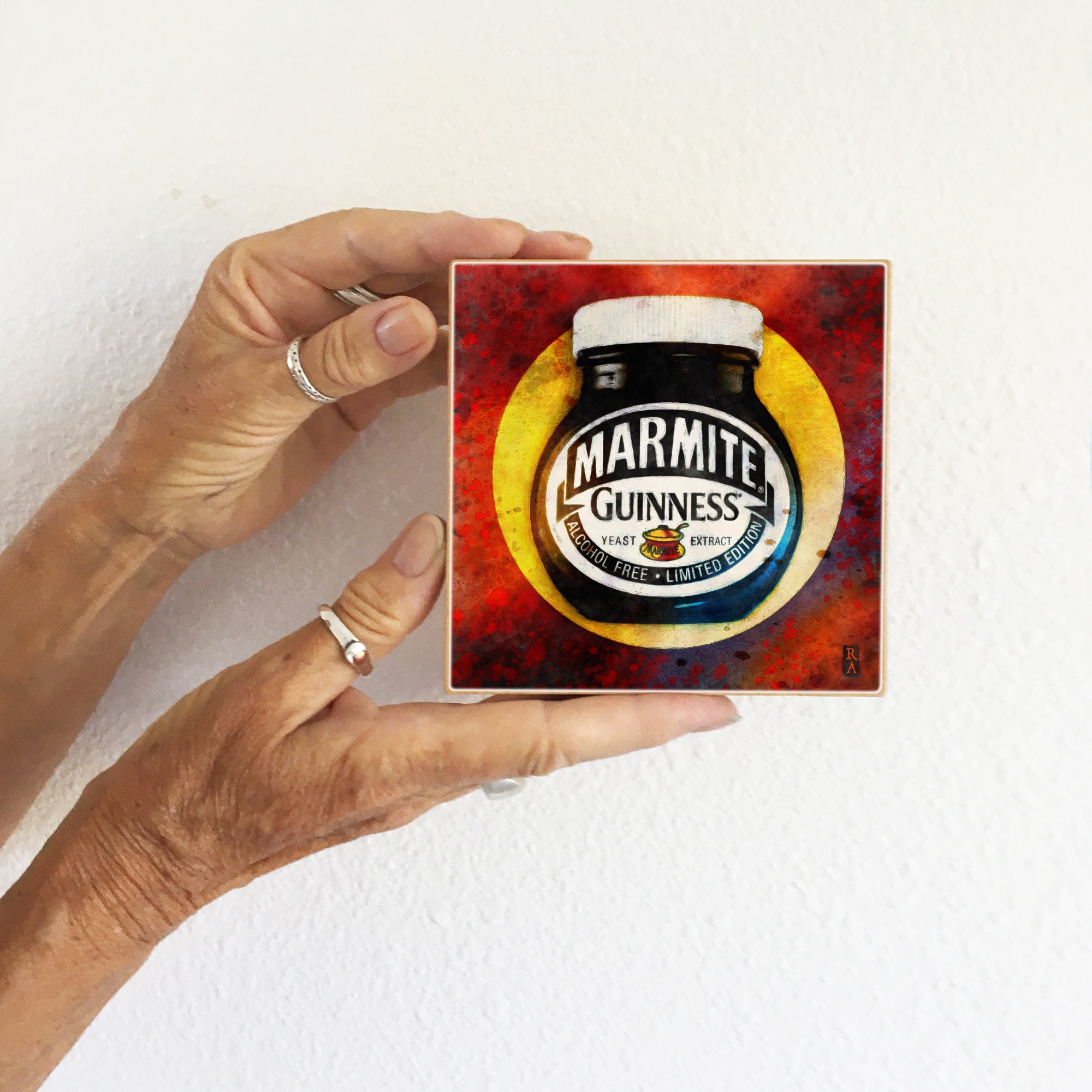 Marmite Guinness Scottish Irish Australian 5x5 Art Tile Wood Block - Etsy