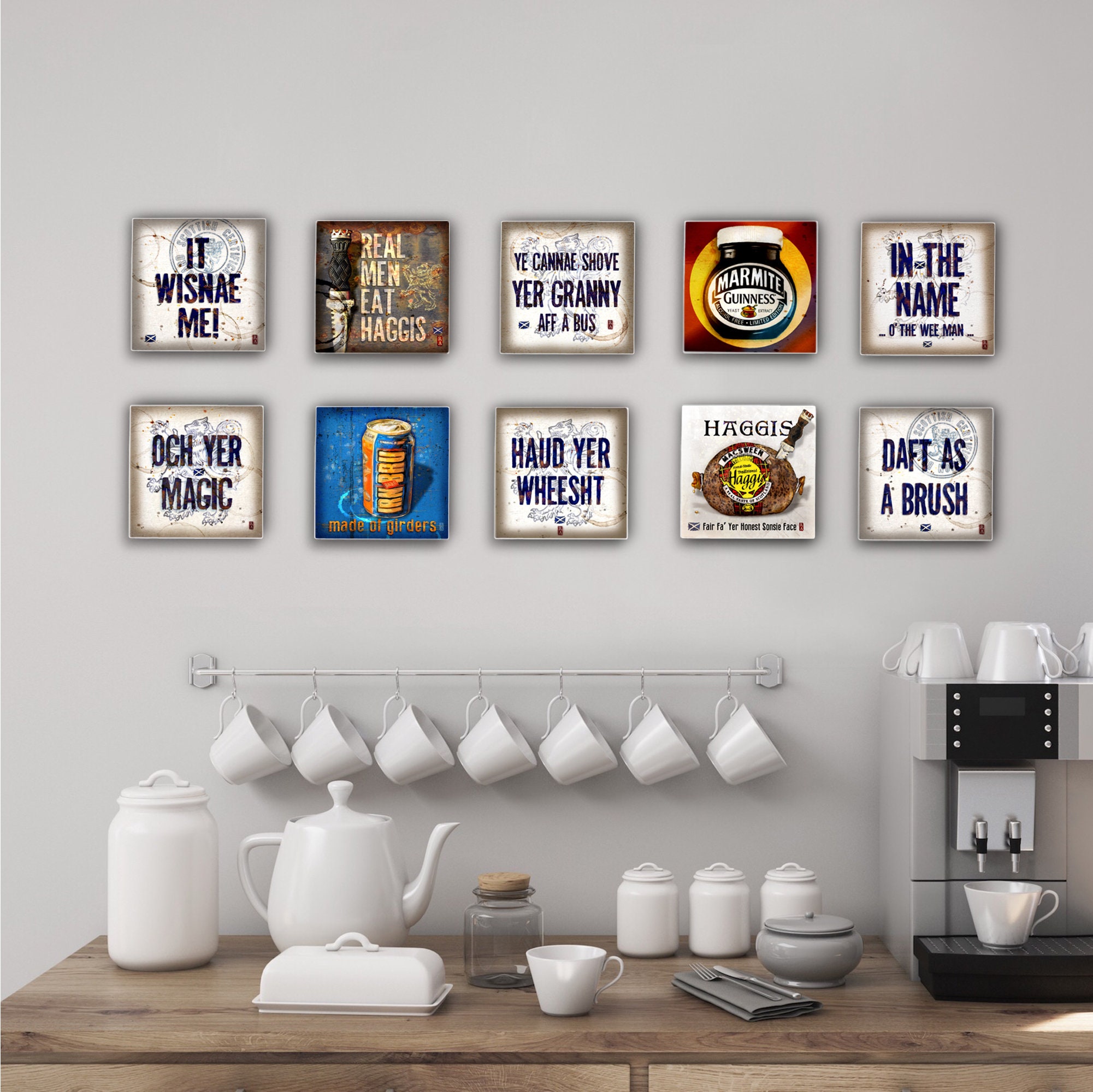 Haud Yer Wheesht Scottish Art Tile 5 X 5 by Scottish Artist | Etsy