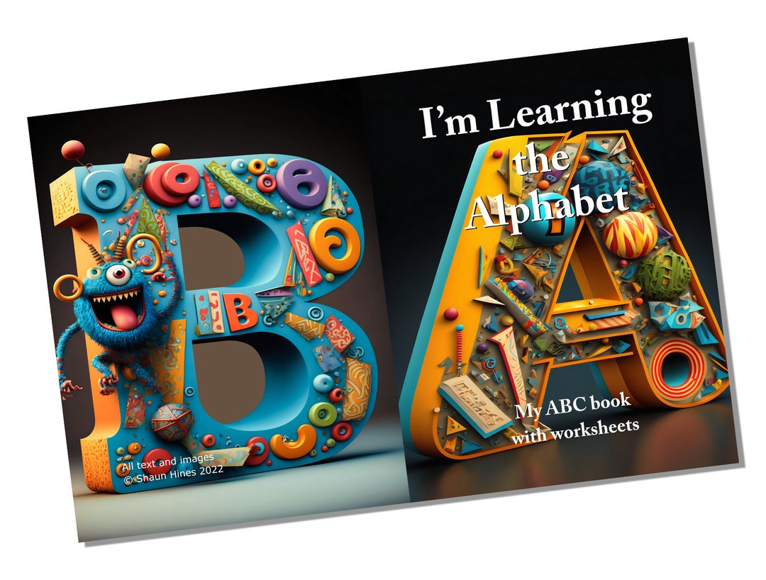 I'm Learning the Alphabet. ABC Book for Toddlers With - Etsy