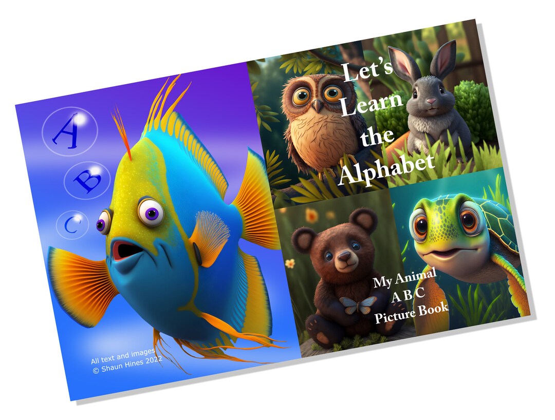 Let's Learn the Alphabet. My Animal A B C Picture Book for - Etsy
