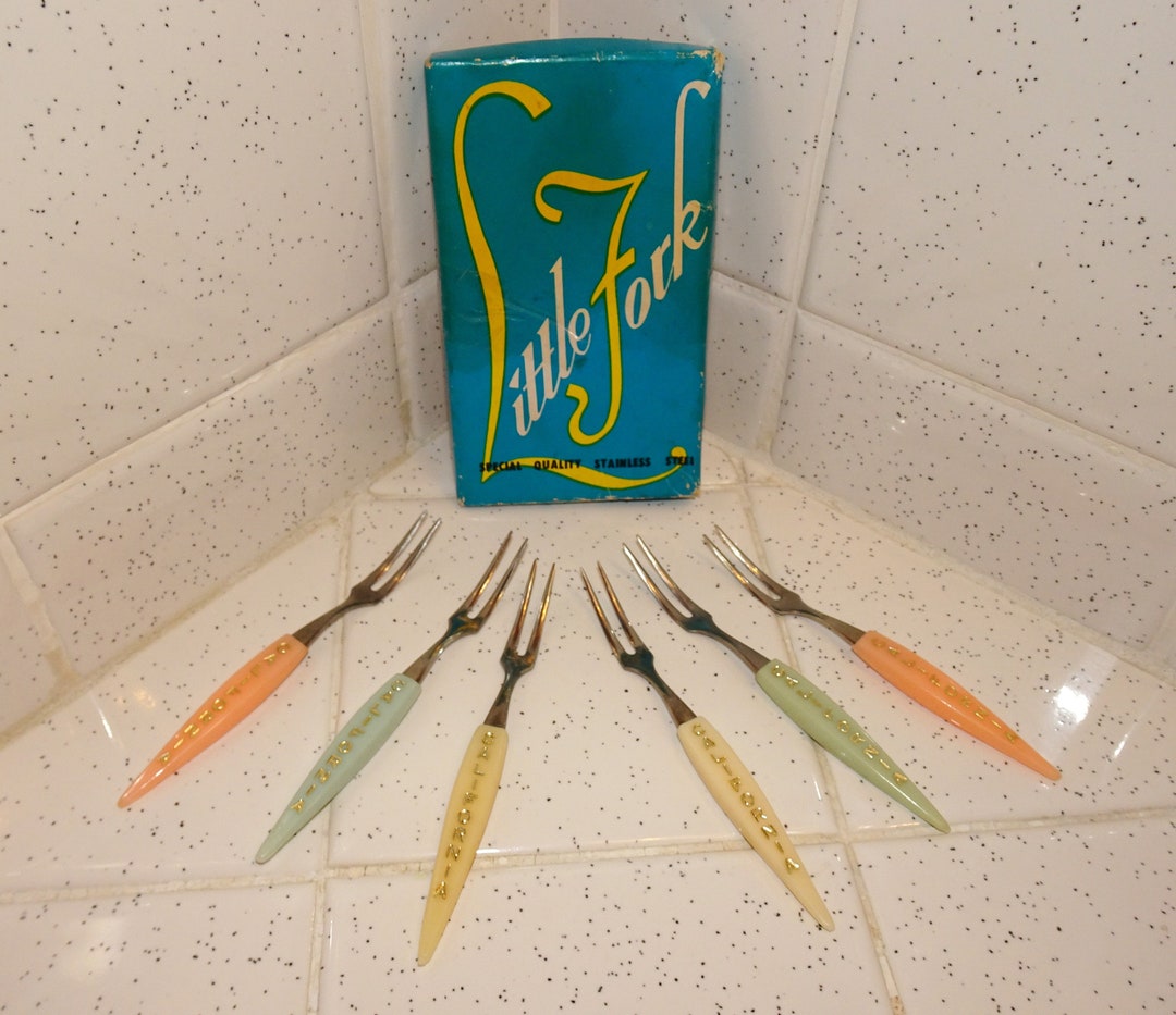 Vintage Little Fork 6 California Cocktail Appetizer Party Forks ...