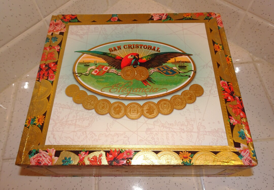 Vintage San Cristobal Elegancia Wood Cigar Box - Etsy