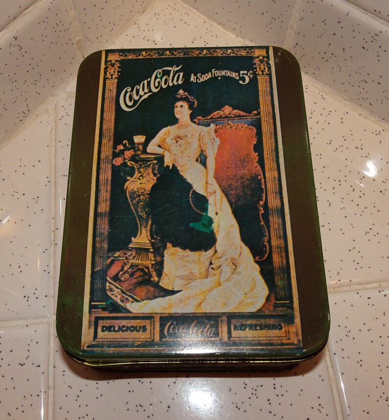 Vintage Coca Cola Queen Mary Tin W/ Note Pad - Etsy