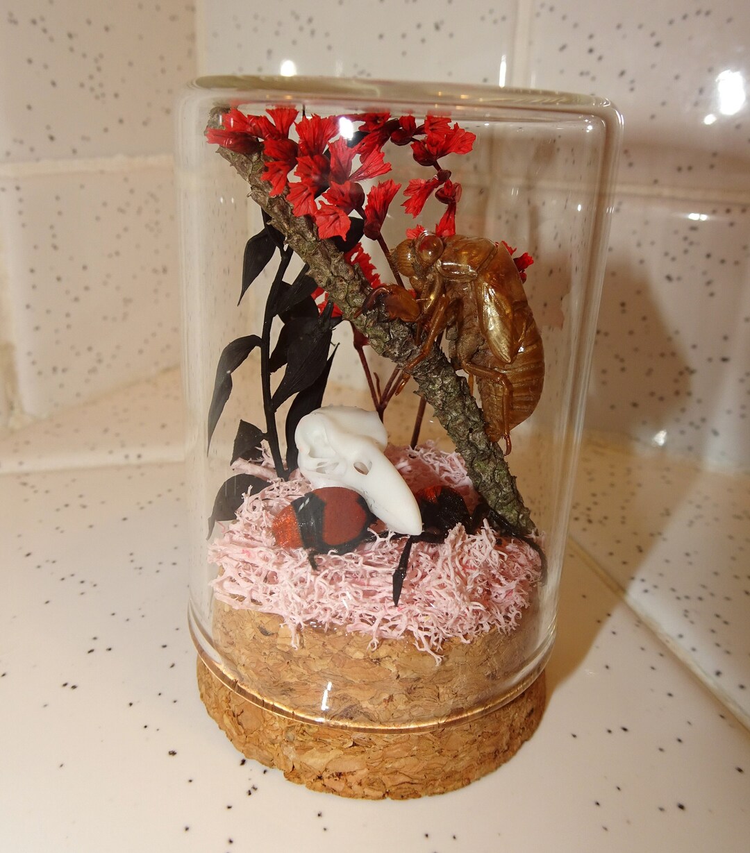 Cicada Skin on Stick, Faux Raven Skull Velvet Ant Flowers - Etsy