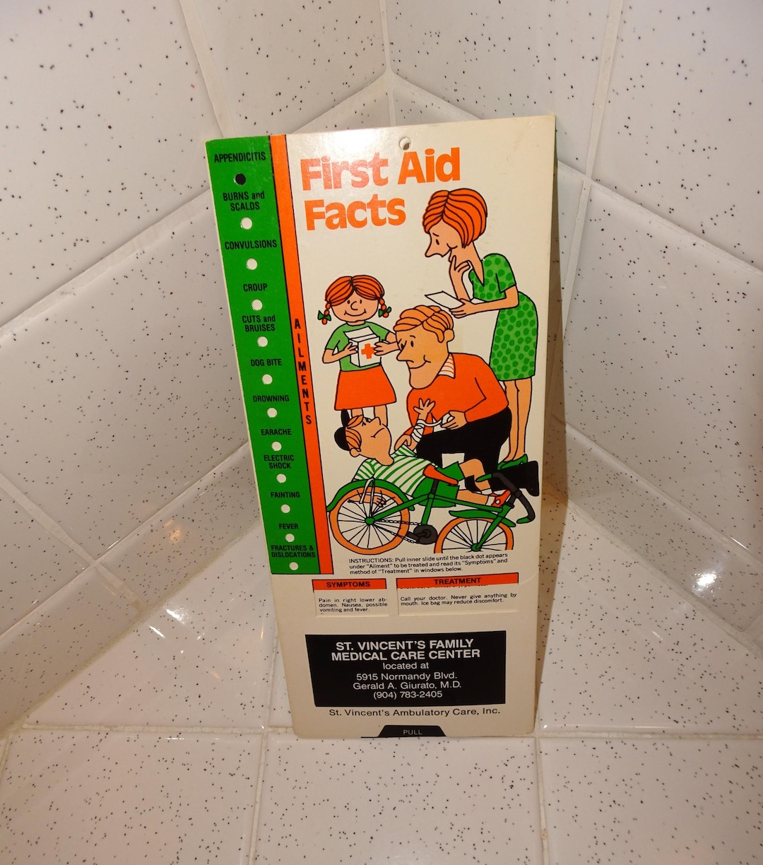 Vintage First Aid Facts Guide Slider Slide Chart - Etsy
