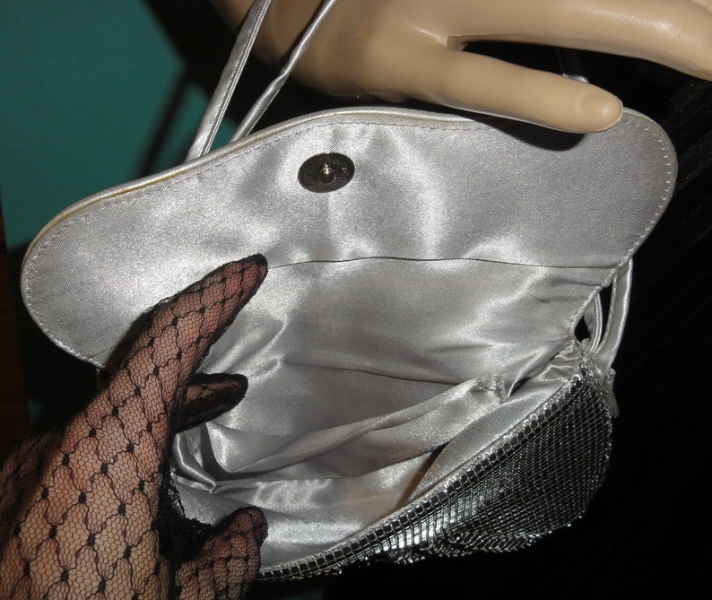 Vintage Silver Chainmail Purse Retro Pinup Rockabilly - Etsy