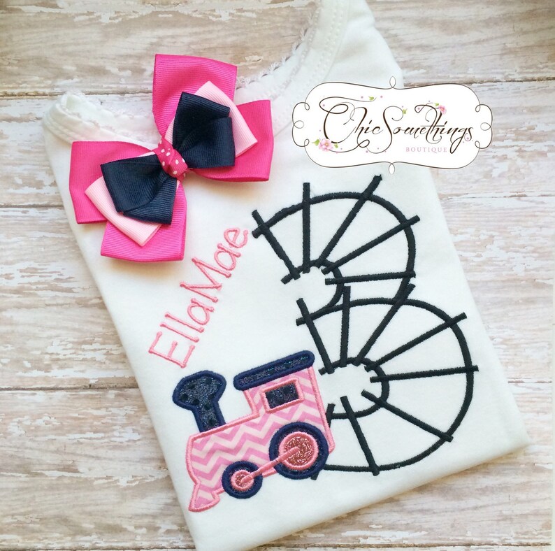 Train Birthday Shirt Pink Train Birthday Choo Choo Train - Etsy