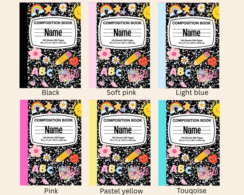 Personalized Teacher Badge Holder, Custom Name ID Badge, Composition ...