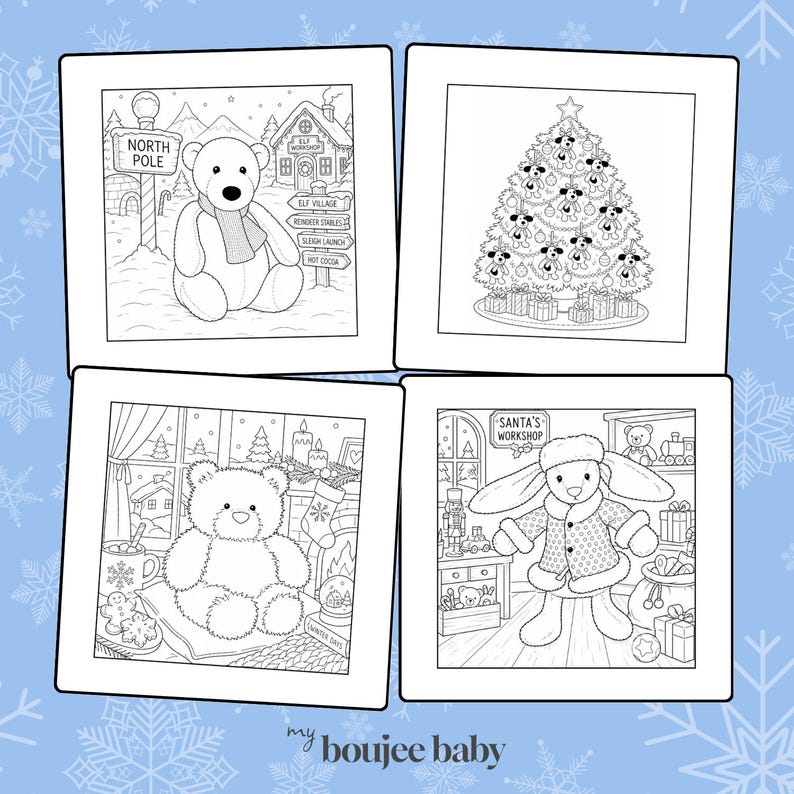 Jellycat Inspired Coloring Pages - Winter Stuffies Vol 2 - Digital ...