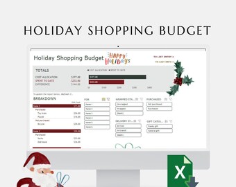 Excel Christmas Planner - Etsy