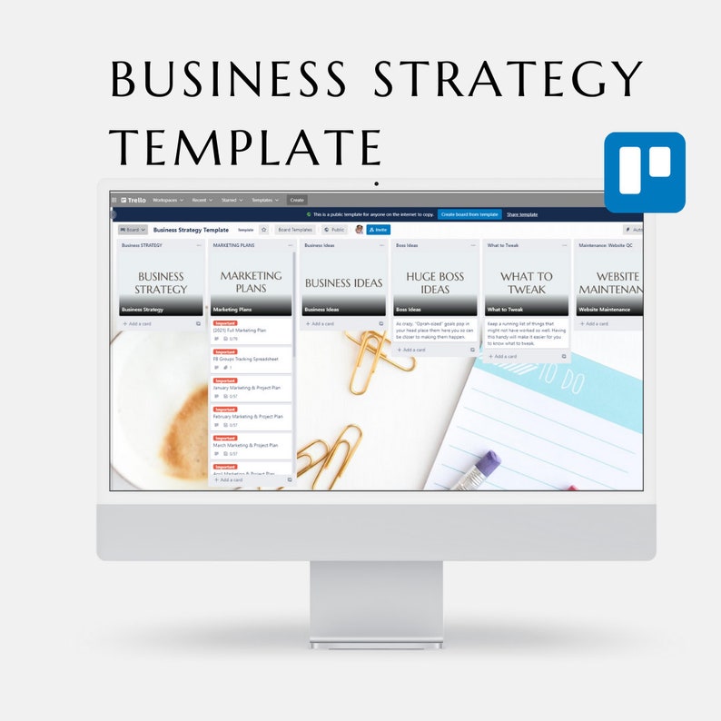 Trello: Business Boards Package Organized Business Template - Etsy