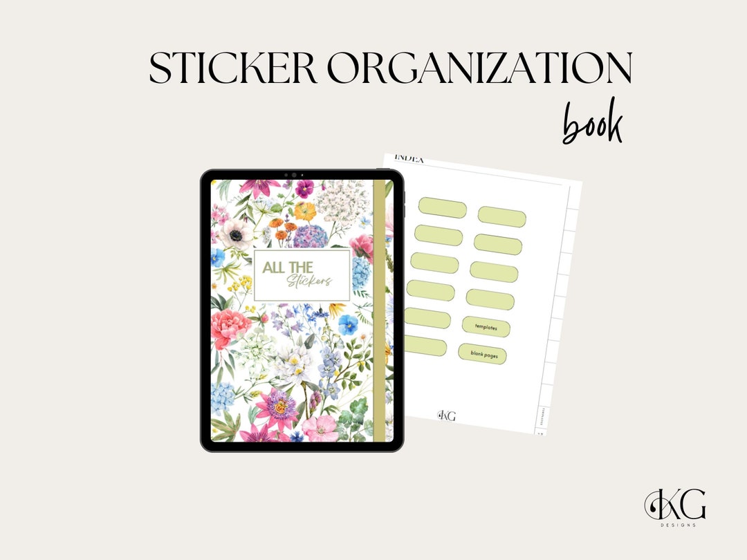 Floral Sticker Organization Booklet: Digital Planning (PDF) - Etsy
