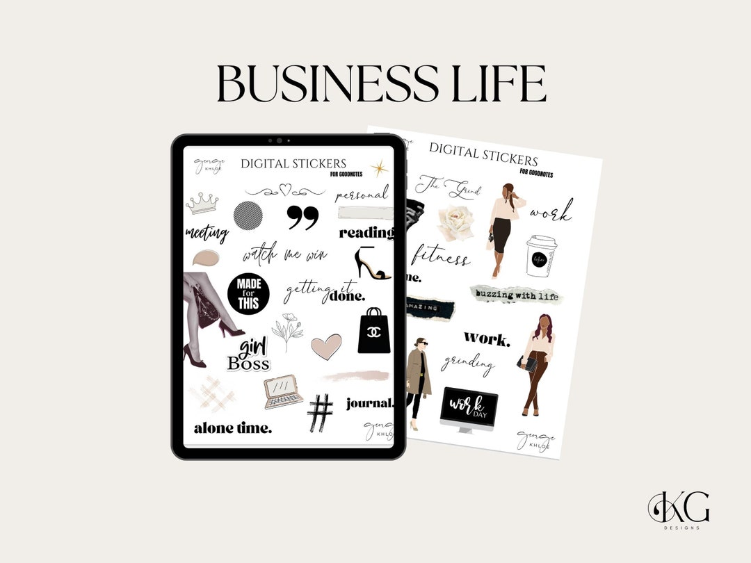 Girl Boss Digital Stickers: Woman Entrepreneur Goodnotes Stickers - Etsy