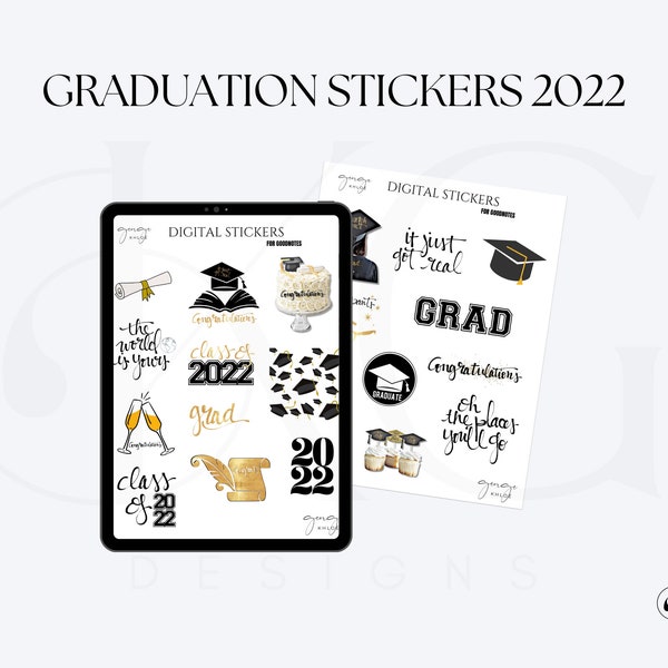 Class of 2022 Digital Stickers - Etsy