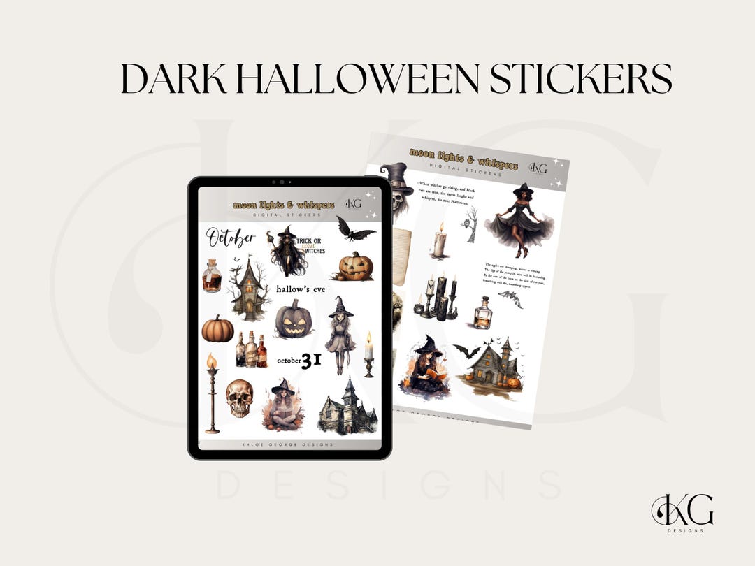 Halloween Digital Stickers | Spooky Season | Stickers for Digital ...