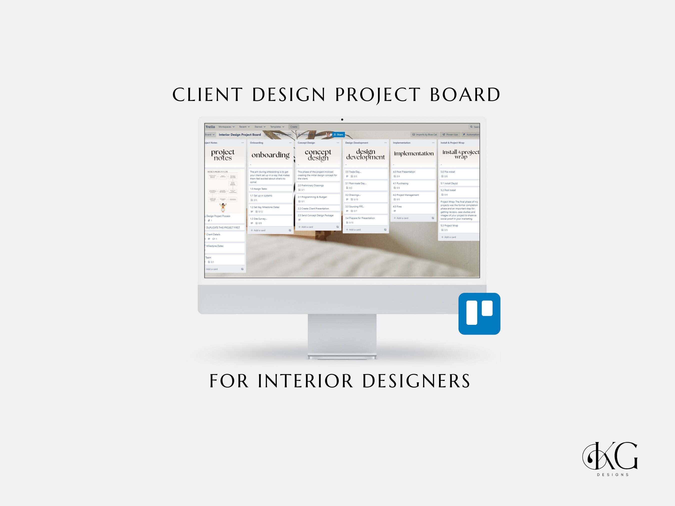 Trello: Client Design Project Board for Interior Designers - Etsy