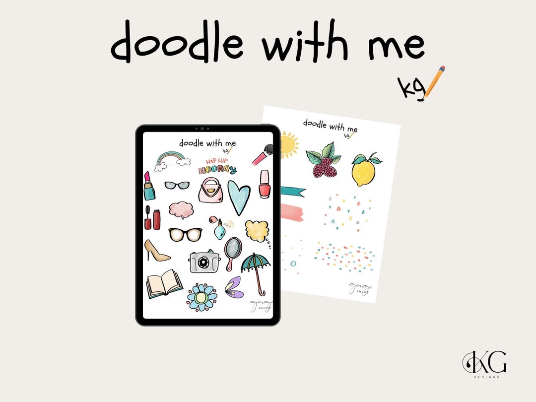 Doodles Digital Stickers | Doodle With Me Digital Stickers for Digital ...