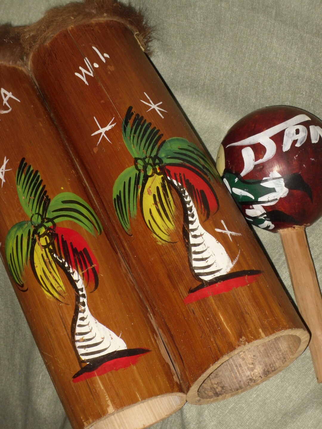 Bamboo Drums & Maracas Shaker Percussion Band Rhythm Instrument Folk ...