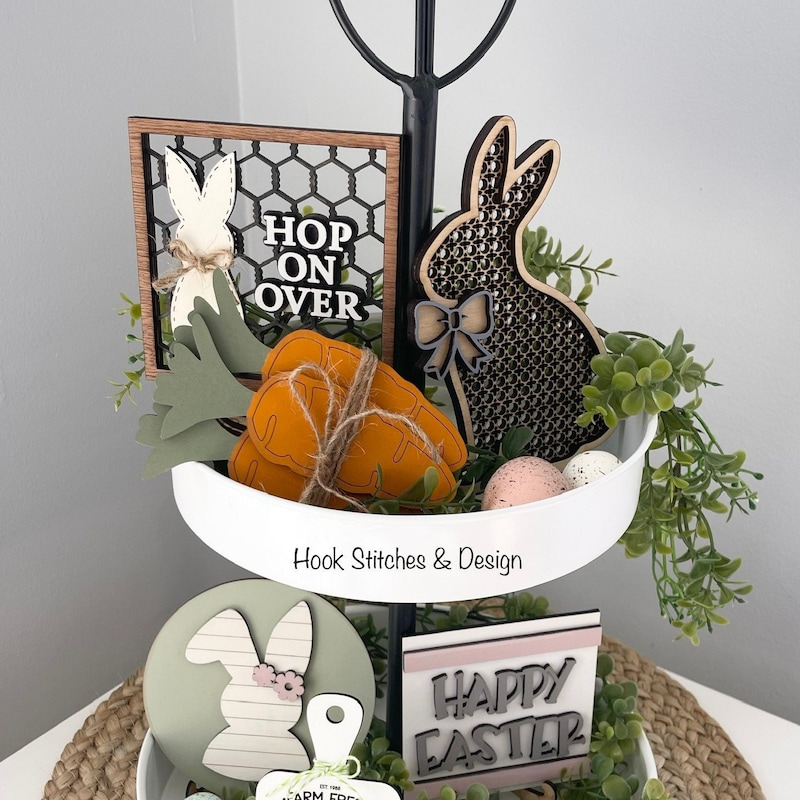 Easter Tiered Tray Decor - Etsy